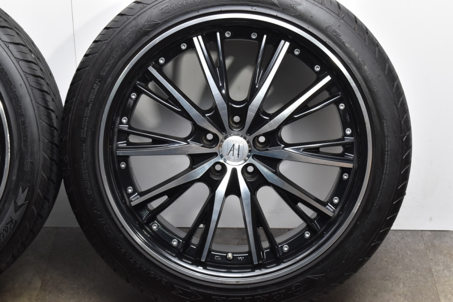 【2021年製 バリ溝】アネーロコラソン シャルマン 20in 8.5J +35 PCD114.3 ハイダ 245/45R20 ハリアー ...