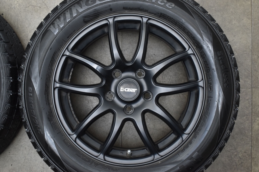 【美品】DCENTI STW10 16in 6.5J +50 PCD114.3 NEXEN WINGUARD ICE 215/60R16 ...
