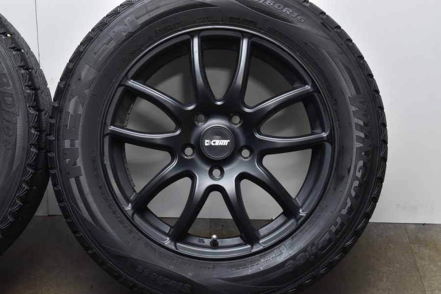 【美品】DCENTI STW10 16in 6.5J +50 PCD114.3 NEXEN WINGUARD ICE 215/60R16 ...