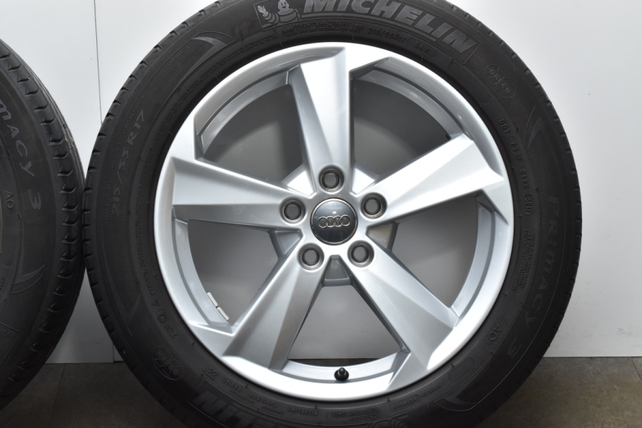 【ホイール美品】アウディ Q2 純正 17in 7J +45 PCD112 ミシュラン プライマシー3 215/55R17 品番 ...