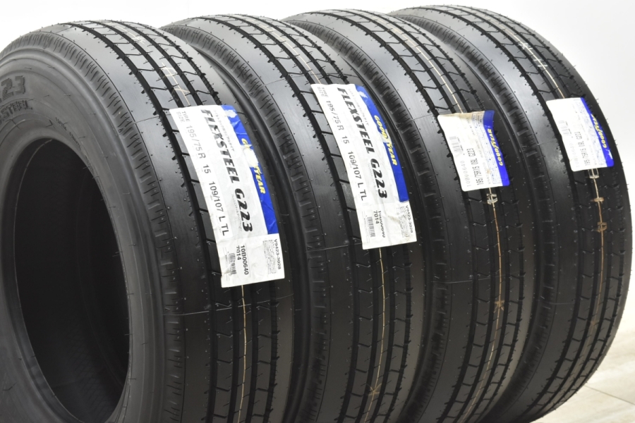 【2022年製 未走行 4本セット】グッドイヤー FLEXSTEEL G223 195/75R15 LT ダイナ デュトロ トヨエース エルフ ...