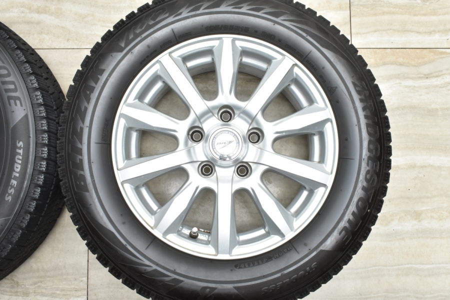 【美品】JOKER 15in 6J +43 PCD114.3 ブリヂストン ブリザック VRX2 195/65R15 ノア ヴォクシー セレナ ステップワゴン アテンザ 車検用に 中古 ...