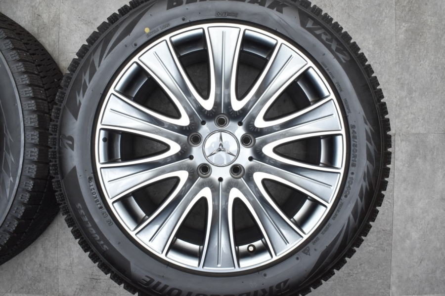 【美品 バリ溝】ベンツ W222 Sクラス 純正 18in 8J +41 PCD112 ブリヂストン ブリザック VRX2 245/50R18 品番:A2224010902 S300h ...