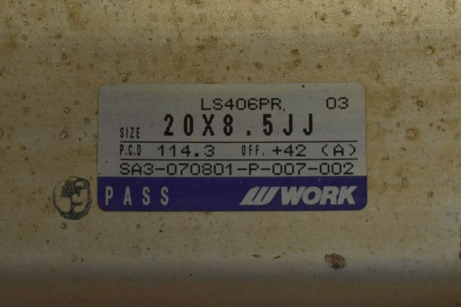 【クラウン マークXなどに】WORK LS406 PR 20in 8.5J +42 +29 PCD114.3 4本 レクサス GS ...
