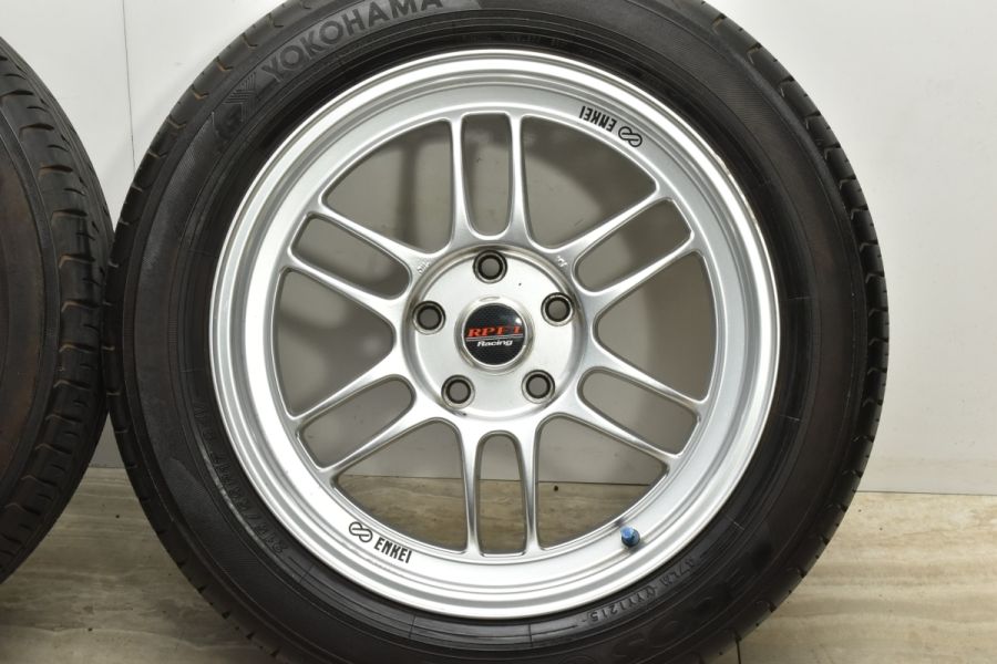 【軽量】ENKEI RPF01 エンケイ 17in 7.5J +48 PCD114.3 ヨコハマ 215/55R17 スカイライン オデッセイ ...