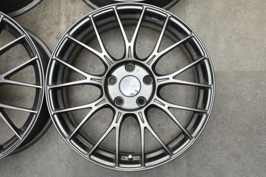 【人気 軽量ホイール】エンケイ ENKEI PFM1 18in 7.5J +48 PCD114.3 4本セット カローラクロス 60プリウス ジューク MAZDA3 レヴォーグ 中古 ホイール ...