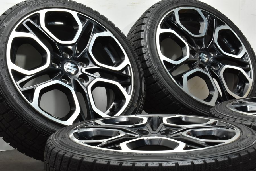 【バリ溝】スズキ ZC33S スイフトスポーツ 純正 17in 6.5J +50 PCD114.3 ダンロップ ウィンターマックス WM02 195/45R17 ZC32S 中古 スタッドレス ...