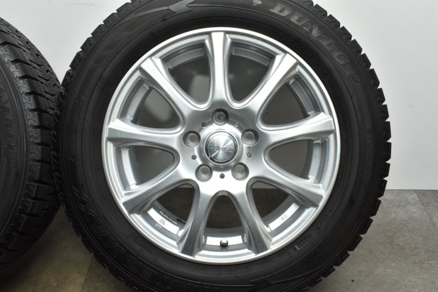 【バリ溝】DUFACT 16in 6.5J +47 PCD114.3 ダンロップ ウィンターマックス WM02 205/60R16 ノア ヴォクシー ステップワゴン セレナ 中古 スタッドレス ...
