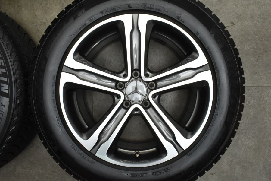【2022年製 バリ溝】ベンツ X253 GLCクラス 純正 18in 8J +38 PCD112 ミシュラン X-ICE SNOW SUV 235/60R18 品番:A2534010700 ...