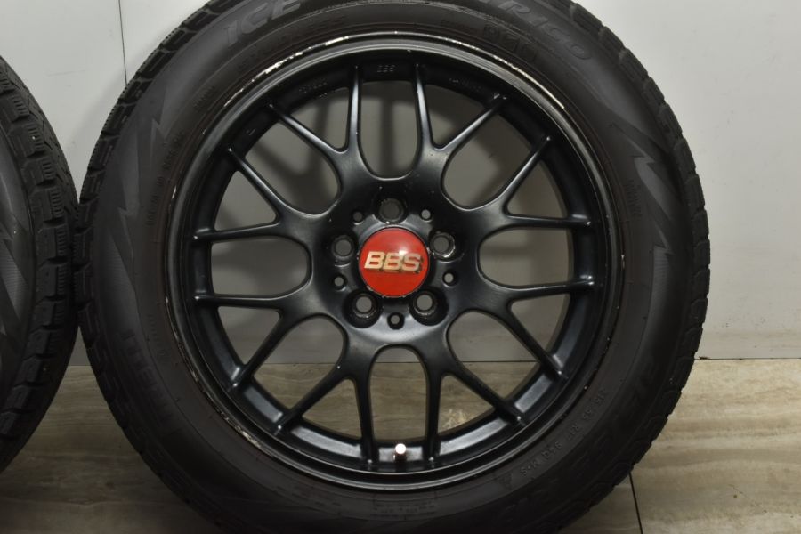【鍛造品】BBS RG-R RG717 17in 7.5J +38 PCD108 ピレリ アイスアシンメトリコ 215/55R17 プジョー 508 508L 407 等に フォージド 中古 ...