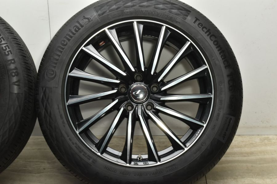 【良好品】レオニス 18in 8J +42 PCD114.3 コンチネンタル テックコンタクト TC6 SUV 235/55R18 レクサス ...