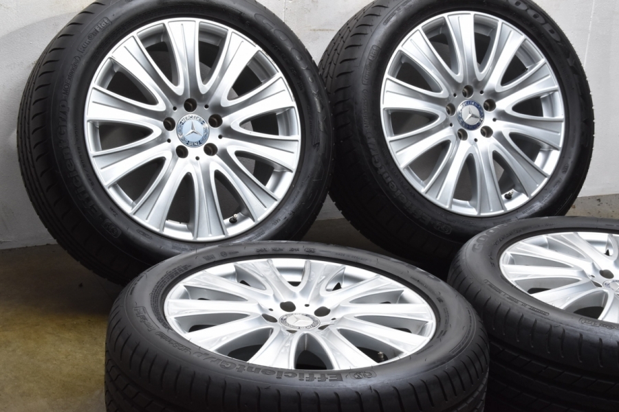 【バリ溝 承認タイヤ付】ベンツ W222 Sクラス 純正 18in 8J +41 エフィシェントグリップ 245/50R18 S300h S400h S550 MOE ランフラット 中古 ...