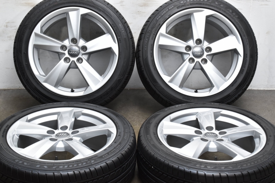 【美品 バリ溝】アウディ Q2 純正 17in 7J +45 PCD112 グッドイヤー イーグルLS EXE 215/50R17 品番 ...