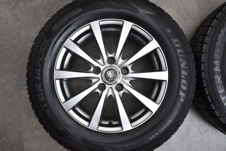 【アルファード ヴェルファイアに】マナレイスポーツ 16in 6.5J +38 PCD114.3 ダンロップ ウインターマックス WM02 215/65R16 中古 スタッドレスタイヤホイール ...