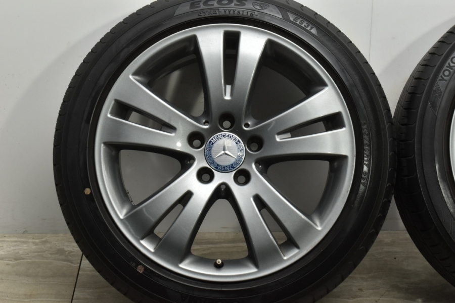 【良好品】メルセデス ベンツ W204 Cクラス 純正 17in 7.5J +47 PCD112 ヨコハマ エコス ES31 205 ...