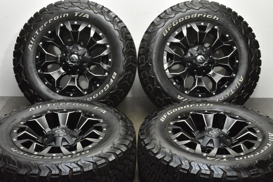 【美品】FUEL Off Road D808 HURRICANE 18in 9J +20 PCD127/114.3 BF Goodrich ...