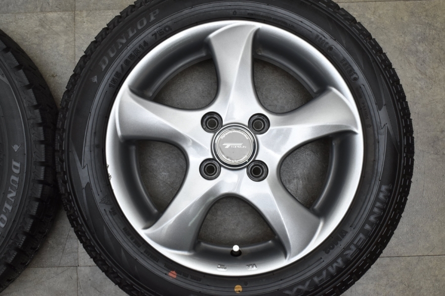【2021年製 バリ溝】トップラン 14in 4.5J +45 PCD00 ダンロップ ウィンターマックス WM02 155/65R14 N ...