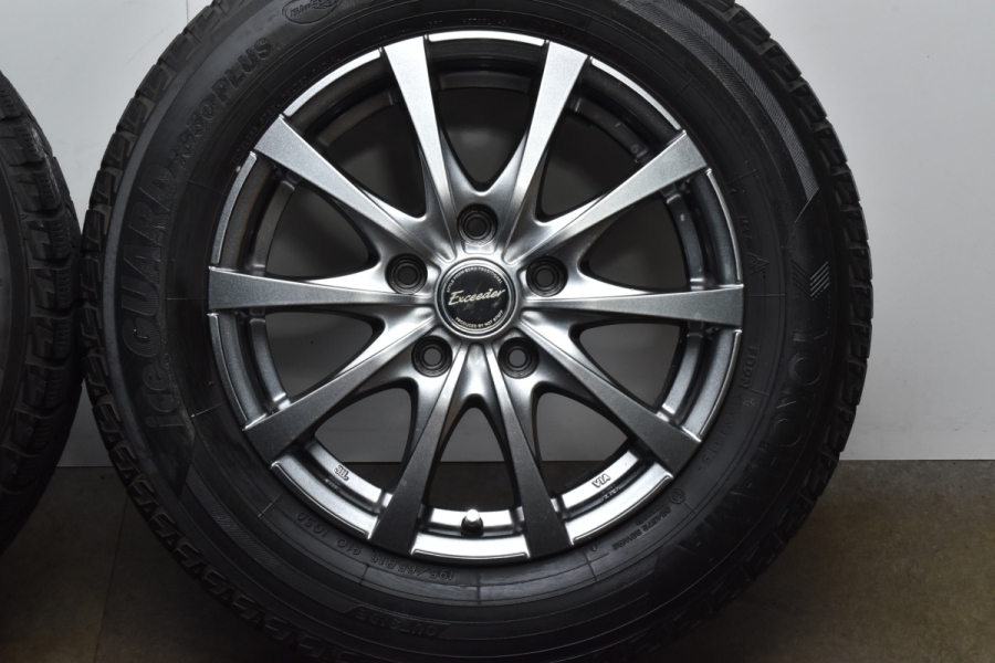 【美品】Exceede 15in 6J +43 PCD114.3 ヨコハマ アイスガード5PLUS iG50+ 195/65R15 ノア ...