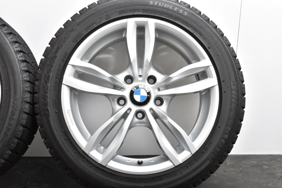 【美品 BMW専用設計】F30 3シリーズ 純正サイズ MAK LUFT 17in 7.5J +37 PCD120 ブリヂストン ブリザック ...