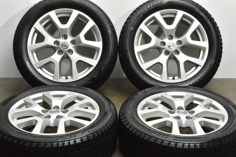 【バリ溝】ニッサン T31 エクストレイル 純正 18in 7J +40 PCD114.3 ブリヂストン ブリザック DM-V2 225 ...