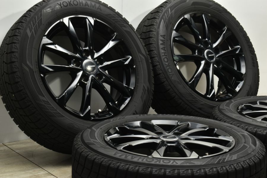 【バリ溝 美品】QRASIZ 16in 6.5J +53 PCD114.3 ヨコハマ アイスガード iG60 205/60R16 ノア ...