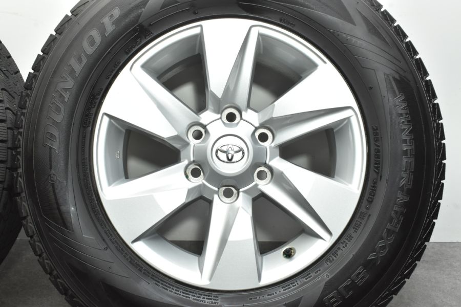 【程度良好品】トヨタ 150 プラド 後期 純正 17in 7.5J +25 PCD139.7 ダンロップ ウィンターマックス SJ8 265 ...