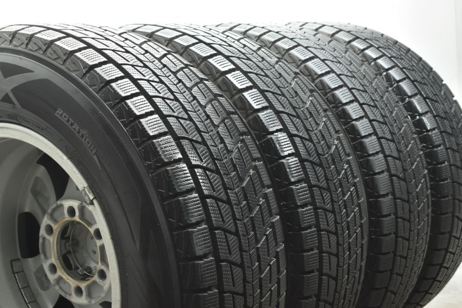【程度良好品】トヨタ 150 プラド 後期 純正 17in 7.5J +25 PCD139.7 ダンロップ ウィンターマックス SJ8 265 ...